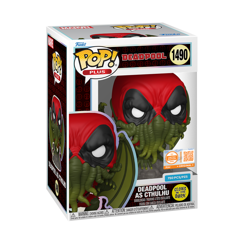 Pop! Plus Deadpool as Cthulhu (Glow) with Pop! Protector | Funko