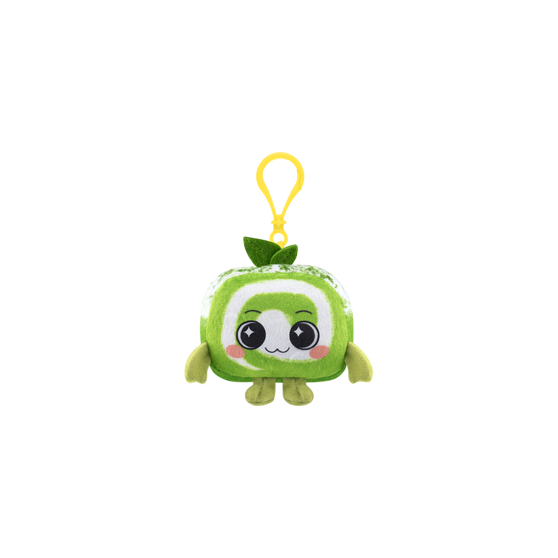 Gamer Food Matcha Swiss Roll Plush Keychain