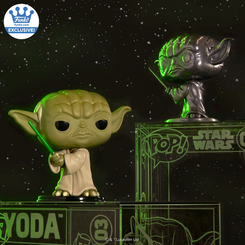 Pop! Die-Cast Yoda with Lightsaber | Funko