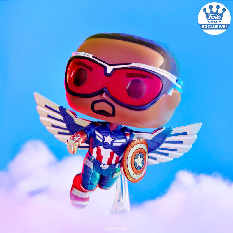 Pop! Captain America (Sam Wilson) (Flying) | Funko