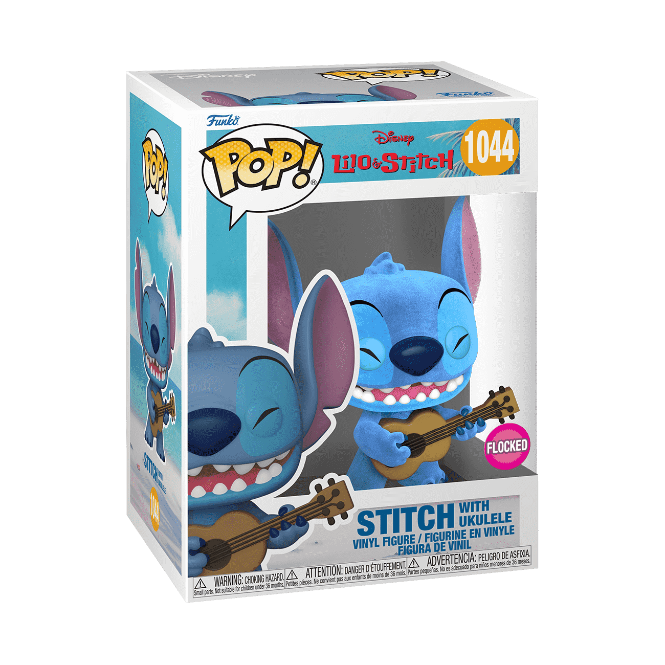 Buy Pop! & Tee Stitch with Ukulele (Flocked) at Funko.