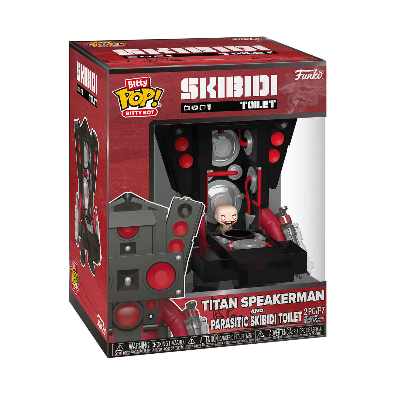 Bitty Pop! Bitty Bot Titan Speakerman and Parasitic Skibidi Toilet | Funko