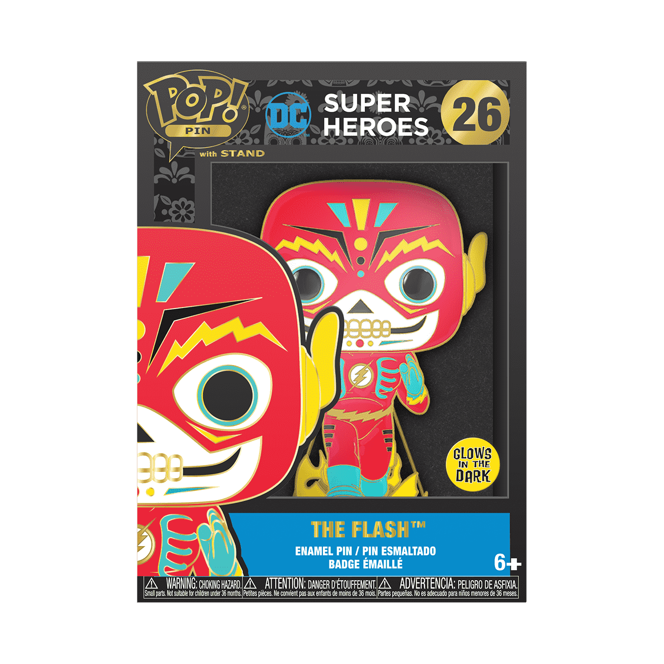 Buy Pop! Pin The Flash (Dia De Los DC) (Glow) at Funko.
