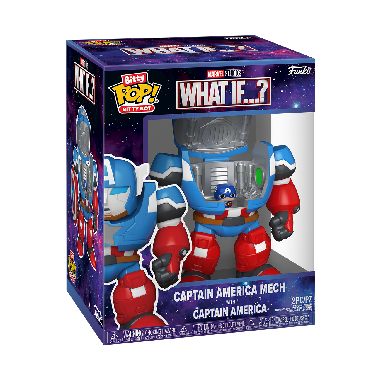 Bitty Pop! Bitty Bot Captain America Mech with Captain America | Funko