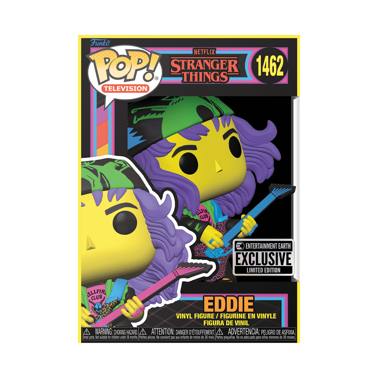 Buy Pop! Eddie with Guitar (Black Light) at Funko.
