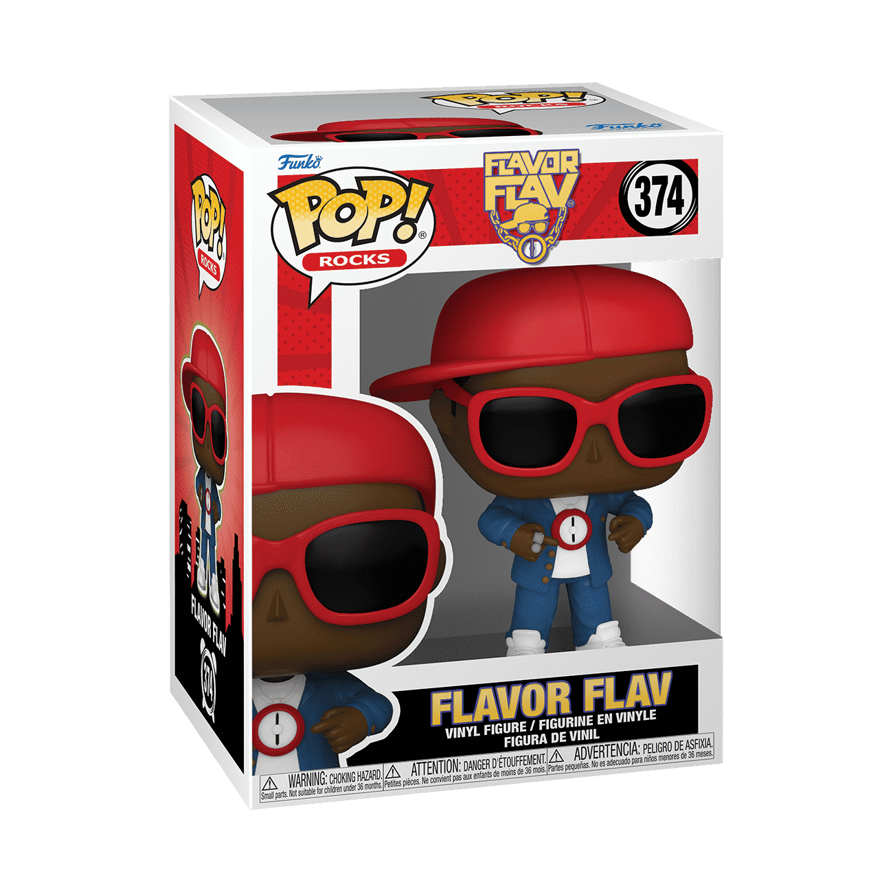 Pop! Flavor Flav with Red Clock Necklace