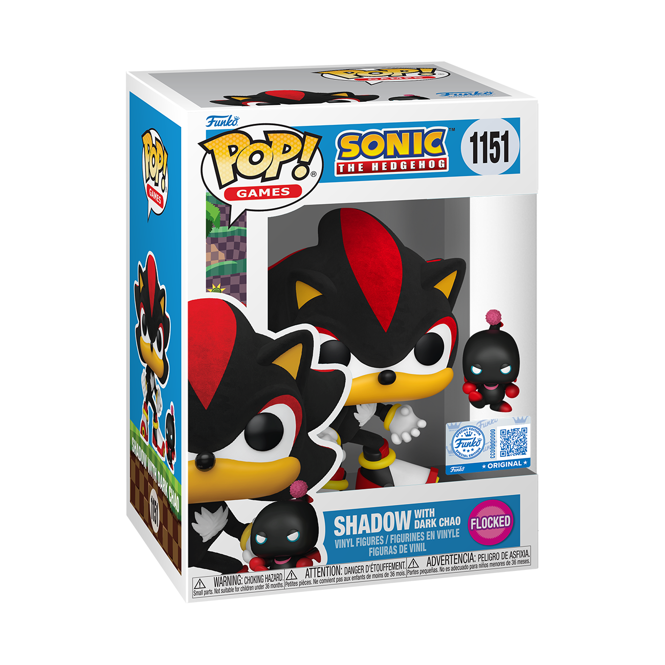 Pop! & Buddy Shadow with Dark Chao (Flocked) | Funko