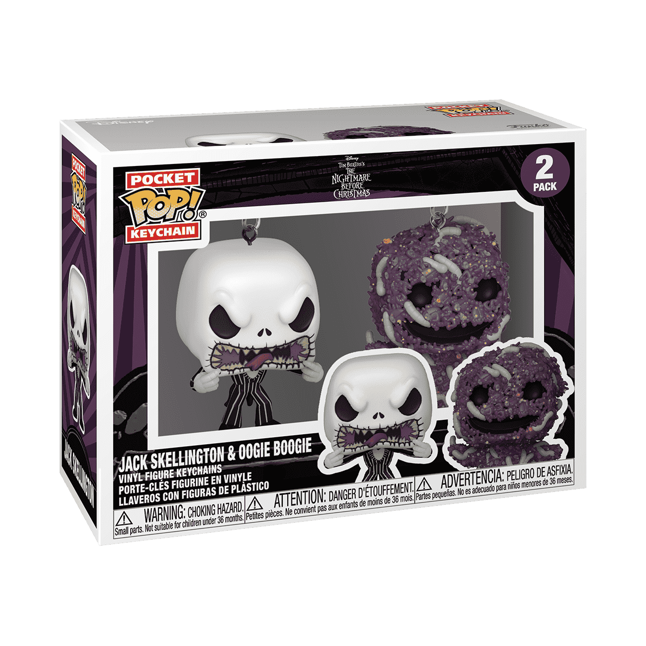 Pop! Keychain Jack Skellington & Oogie Boogie 2-Pack | Funko