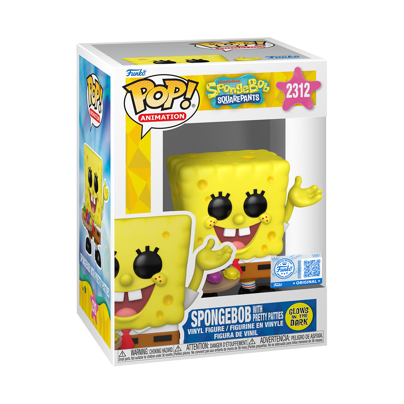 Pop! SpongeBob with Pretty Patties (Glow) | Funko