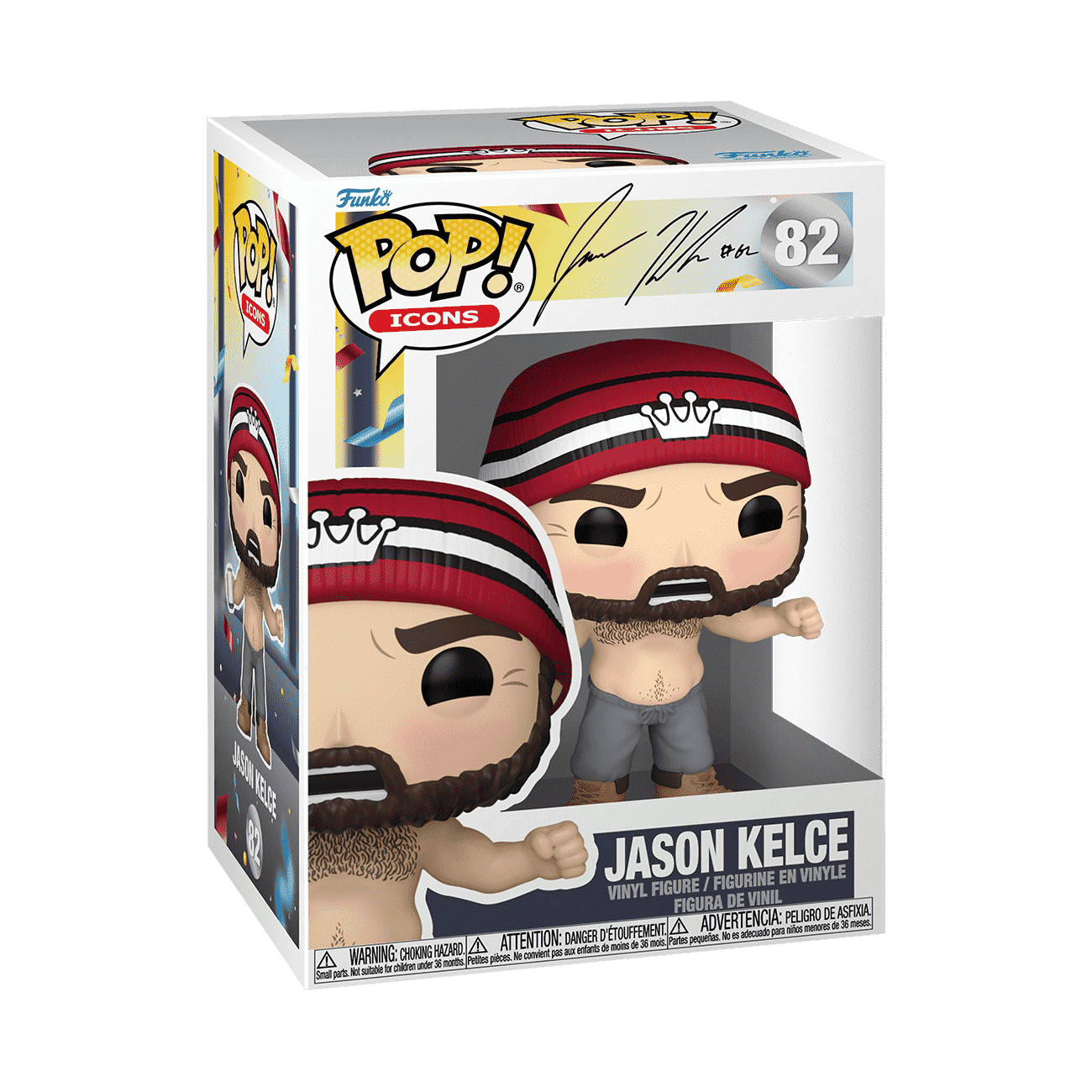 Buy Pop! Jason Kelce (Shirtless) with Pop! Protector at Funko Pre-Order.
