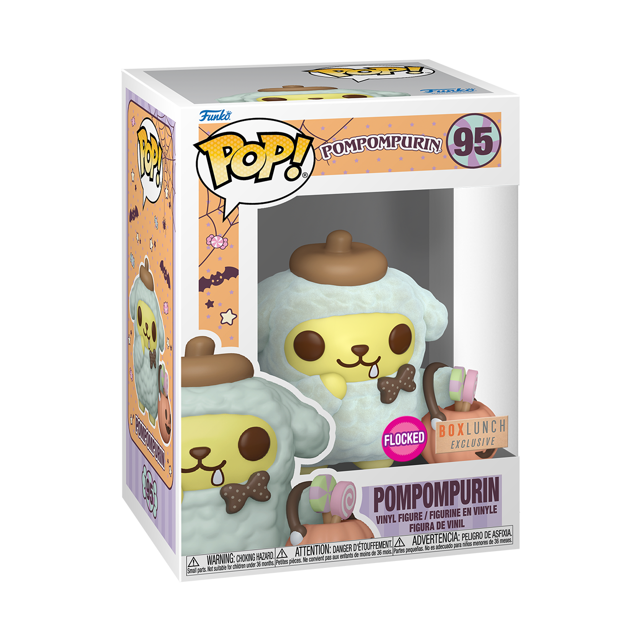 Pop! Pompompurin with Pumpkin Bucket (Flocked) | Funko