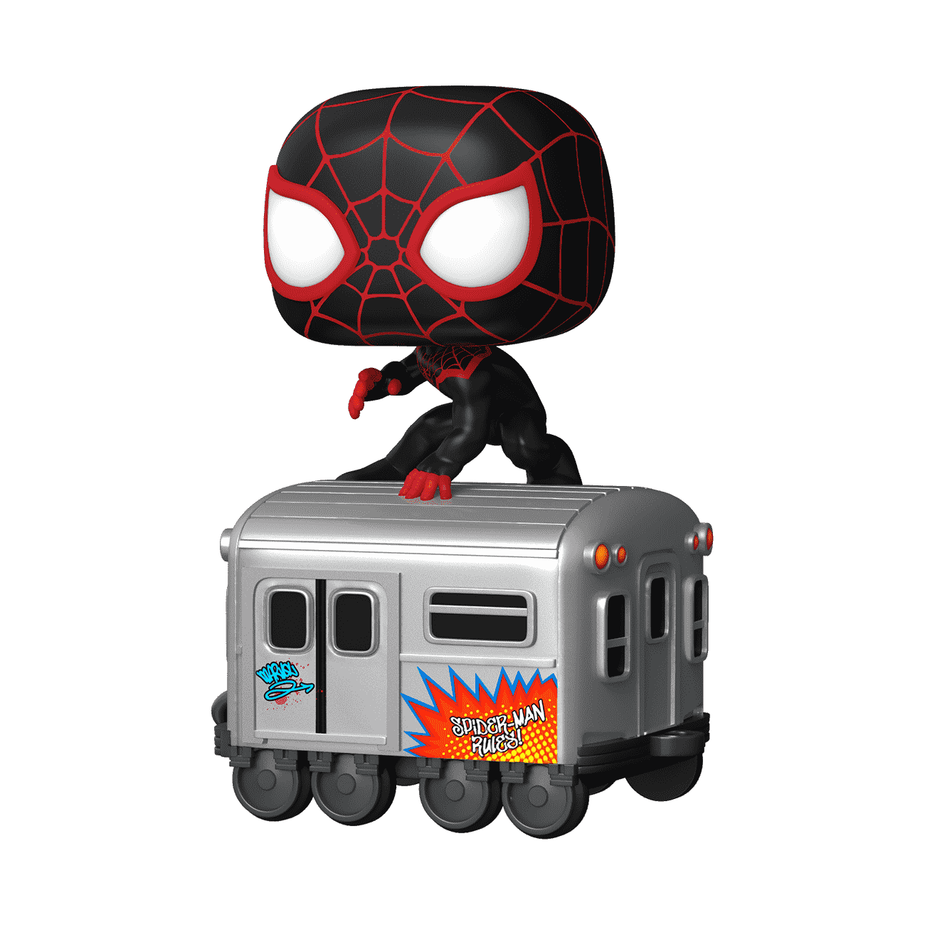 Pop! Trains Miles Morales on Subway Car