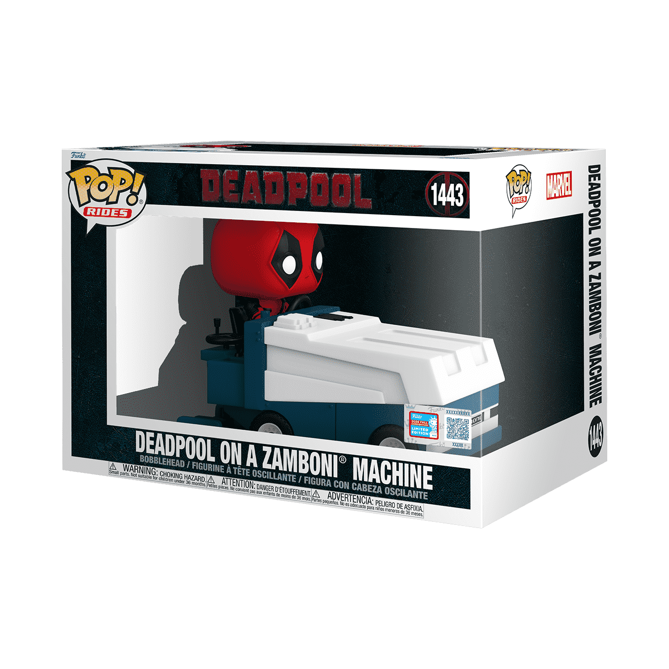 Pop! Rides Super Deluxe Deadpool on a Zamboni Machine