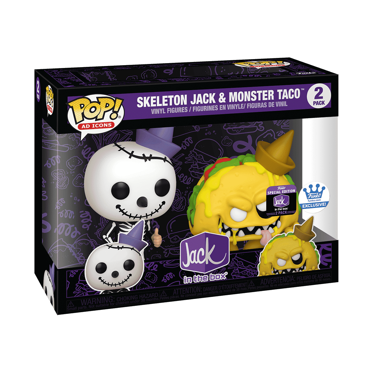 Buy Pop! Skeleton Jack & Monster Taco 2-Pack at Funko.