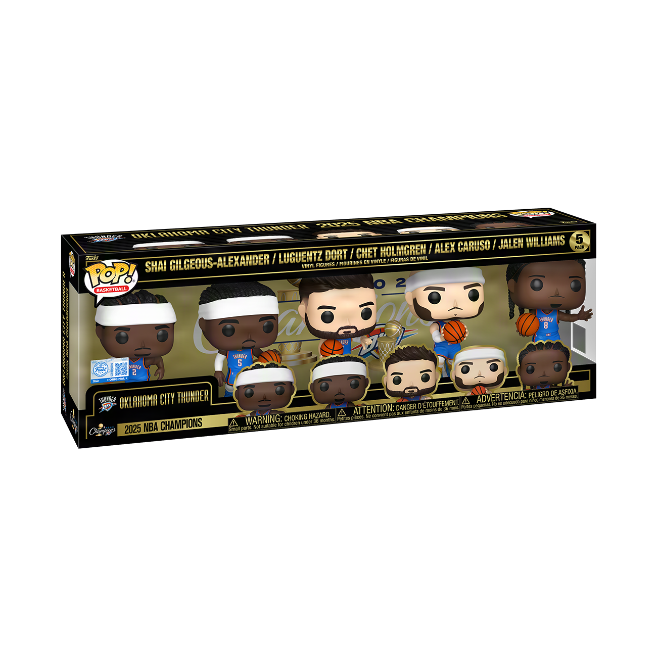 Pop! Oklahoma City Thunder 2025 NBA Champions 5-Pack