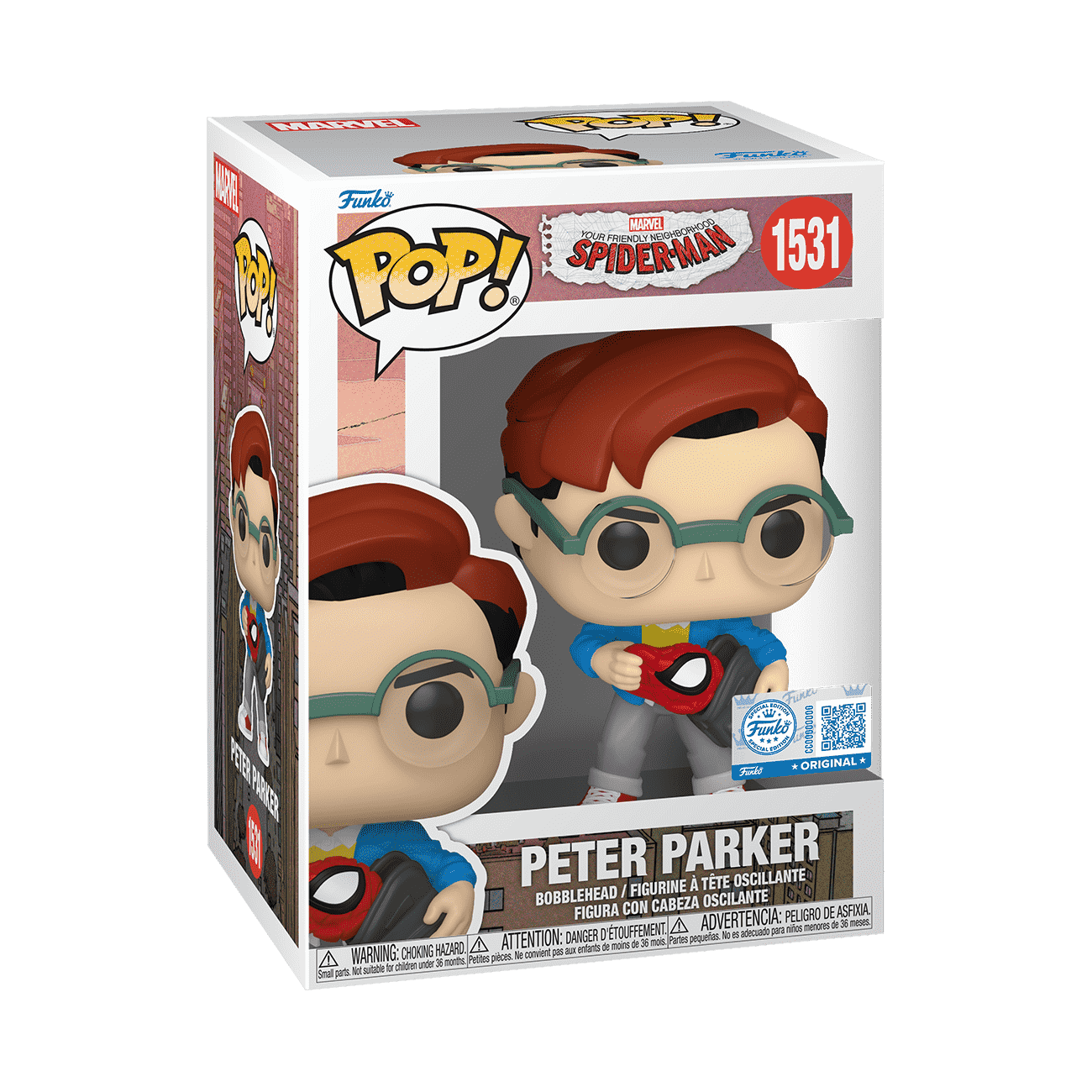 Pop! Peter Parker (Holding Backpack) | Funko