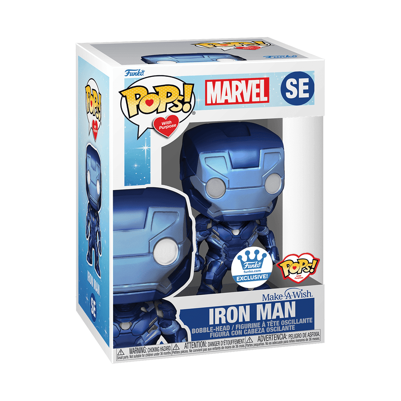 Buy Pop! Iron Man (Metallic) Make-A-Wish at Funko.