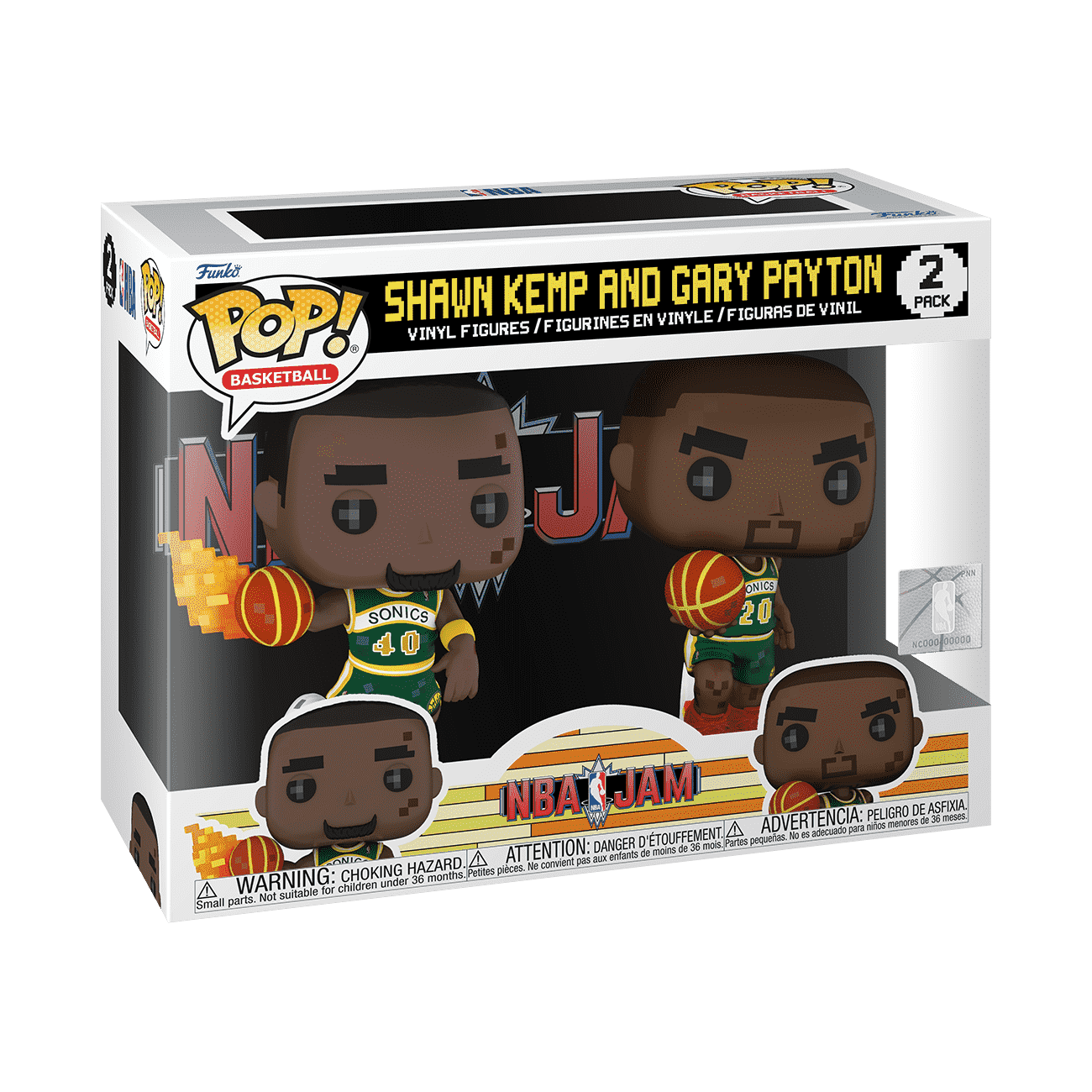 Pop! 8-Bit Shawn Kemp & Gary Payton 2-Pack | Funko