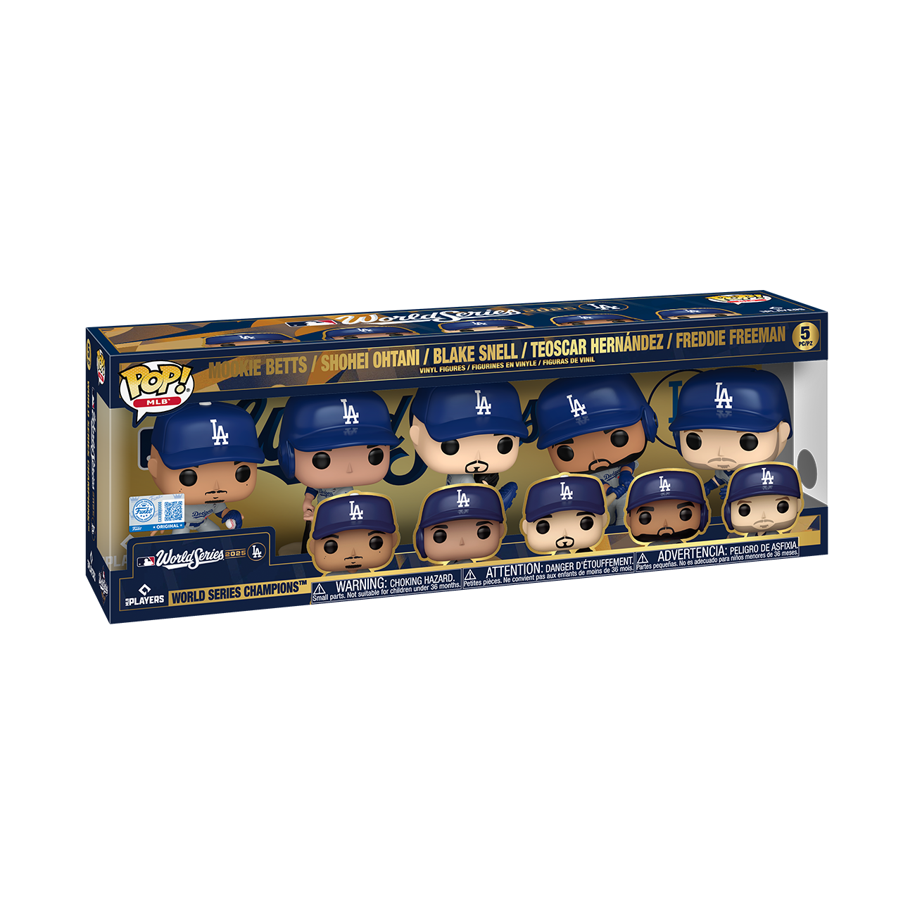 Pop! Los Angeles Dodgers 2025 MLB World Series Champions 5-Pack