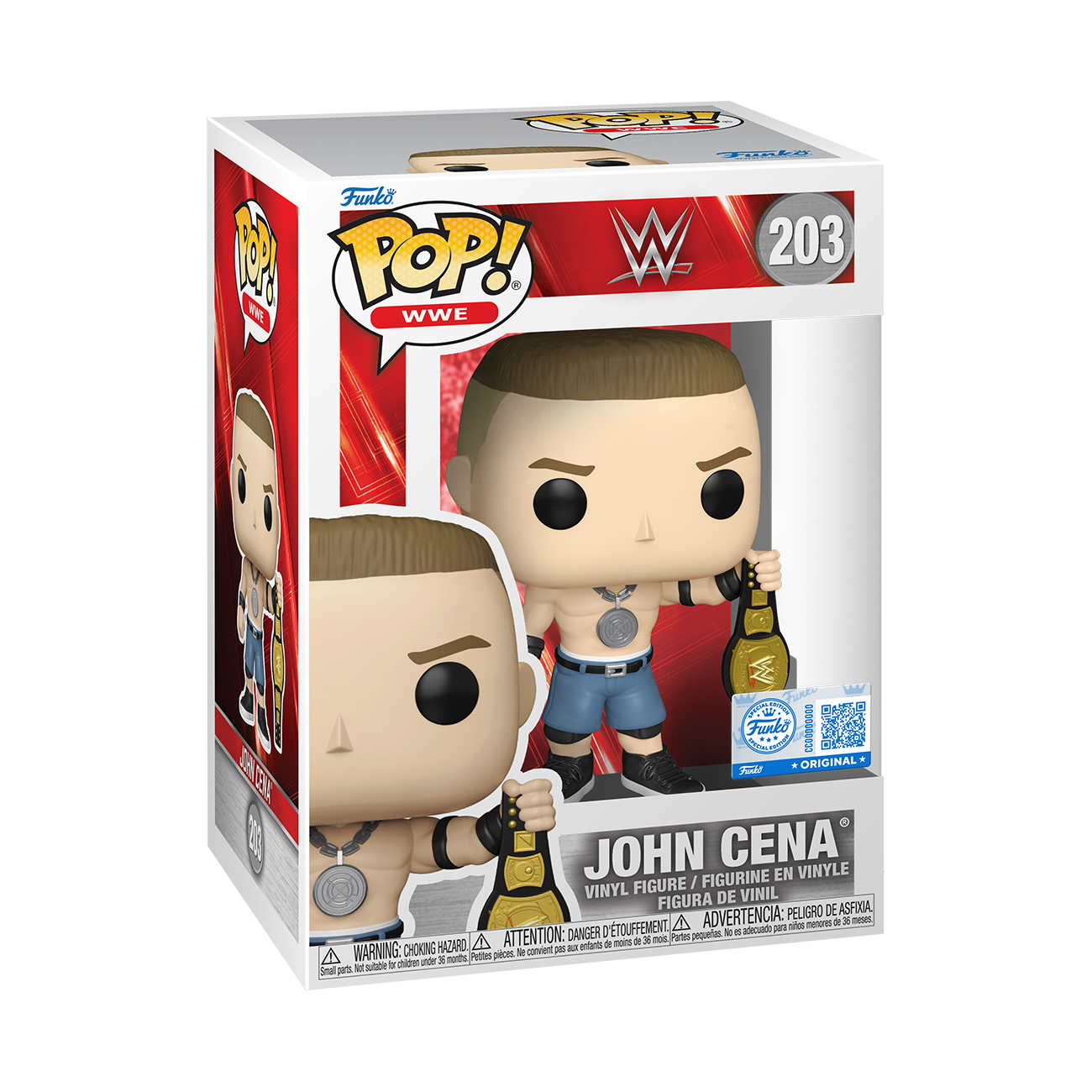 Pop! Pop! John Cena with Spinner Championship Belt | Funko