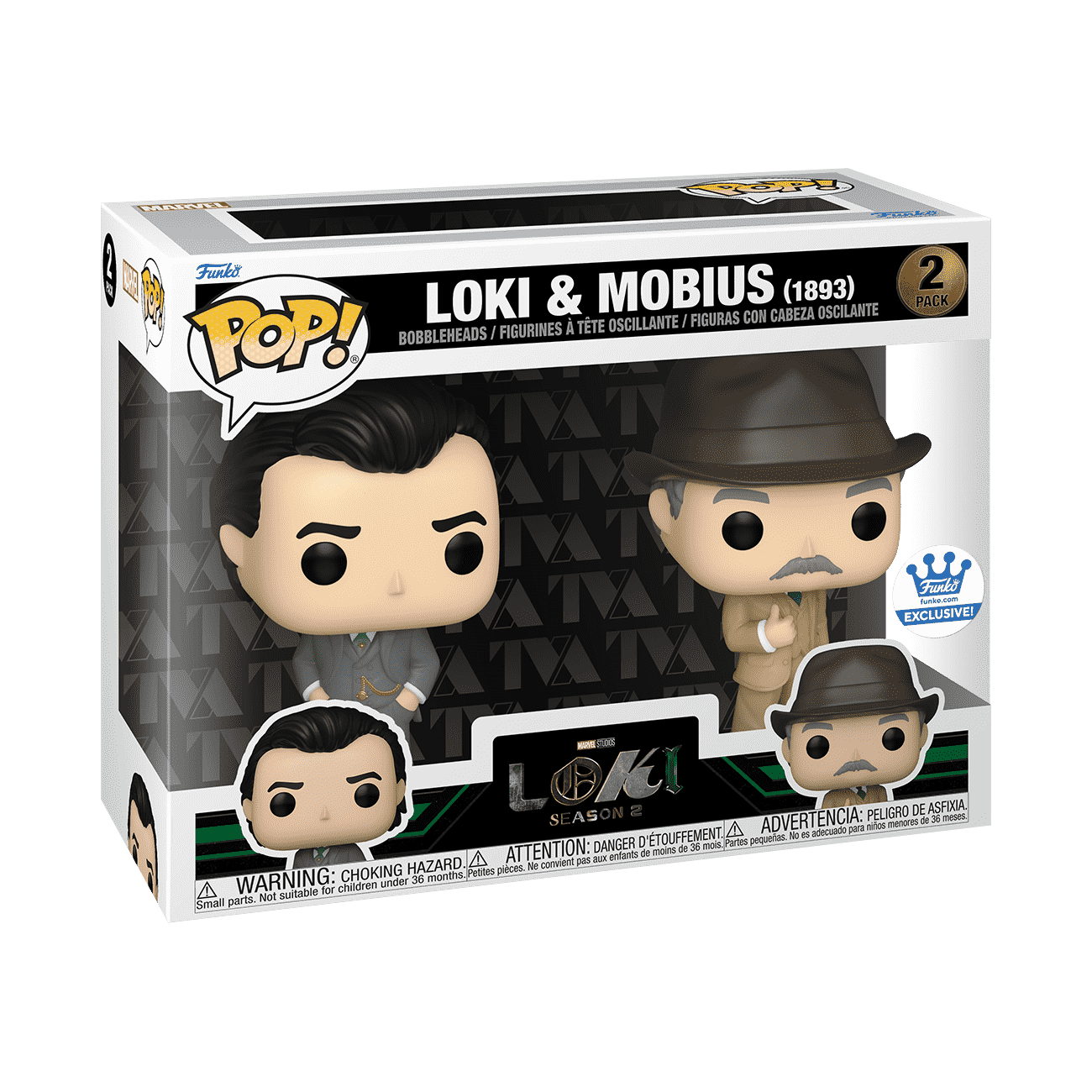 Buy Pop! Loki & Mobius (1893) 2-Pack at Funko.