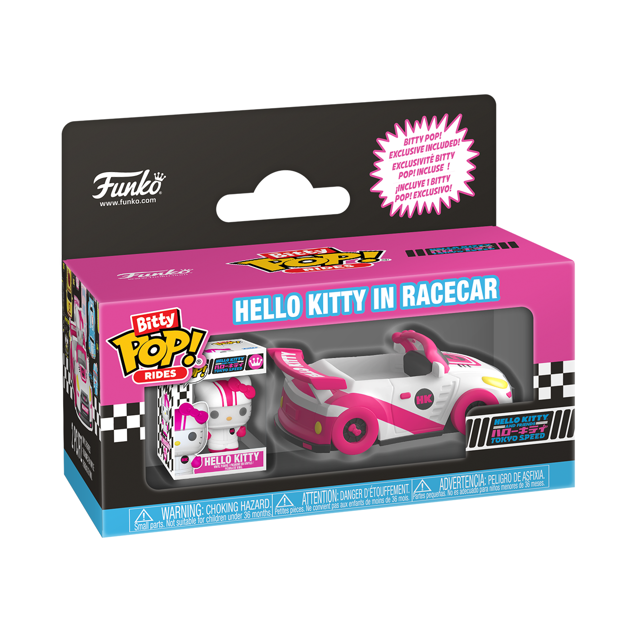 Bitty Pop! Rides Hello Kitty in Racecar | Funko