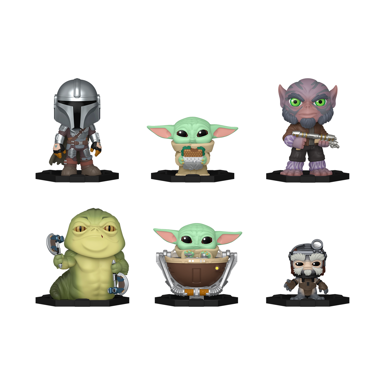 The Mandalorian and Grogu Mini Vinyl Figures | Funko