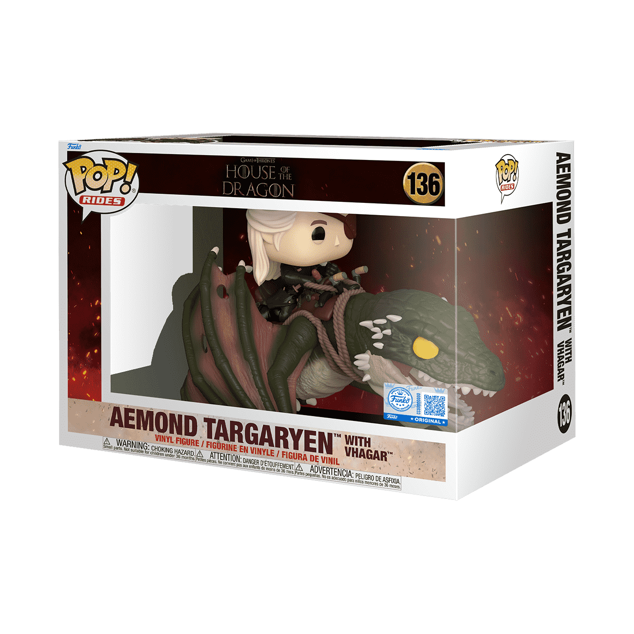 Pop! Rides Deluxe Aemond Targaryen with Vhagar | Funko