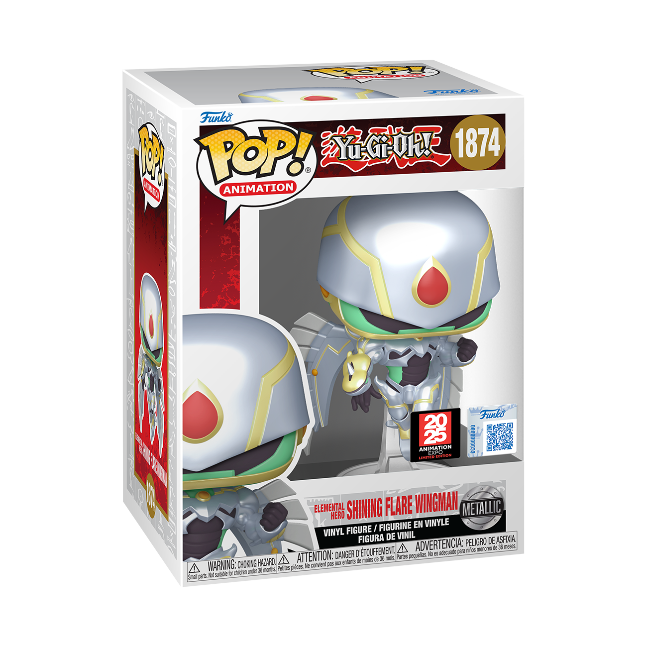 Pop! Elemental Hero Shining Flare Wingman (Metallic) | Funko