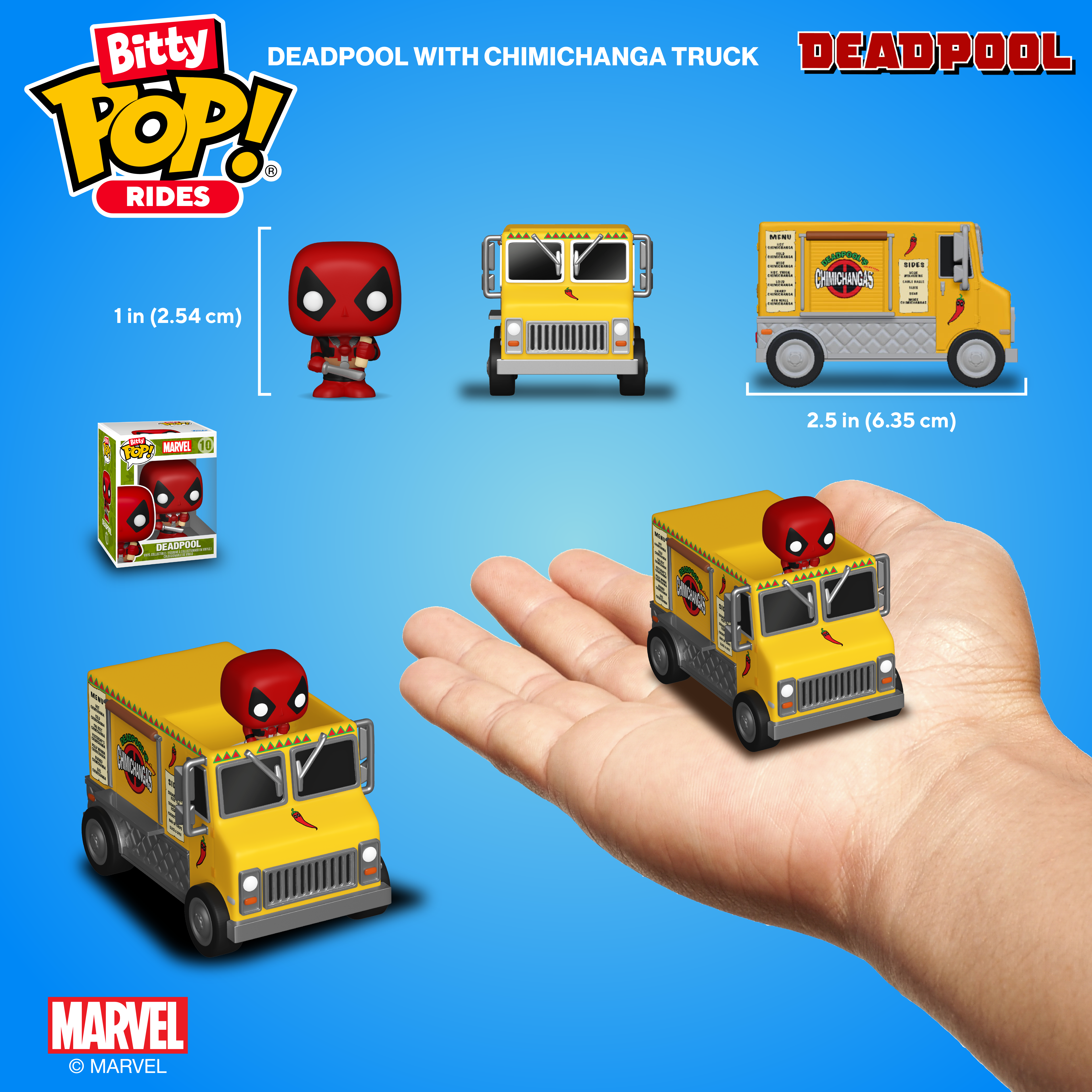 Bitty Pop! Rides Deadpool's Chimichanga Truck | Funko