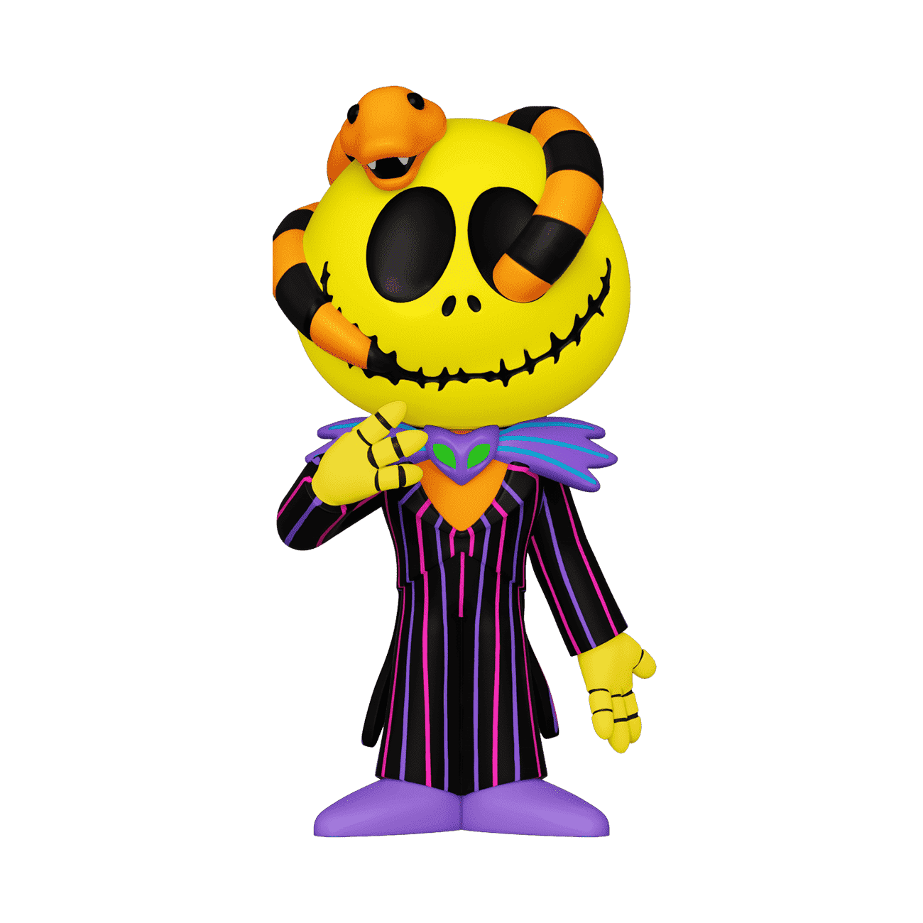 Vinyl SODA Jack Skellington with Snake (Black Light) Vinyl SODA Jack Skellington with Snake (Black Light)
