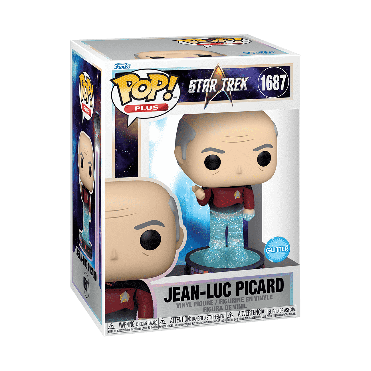 Pop! Plus Jean-Luc Picard (Transporter) (Glitter) | Funko