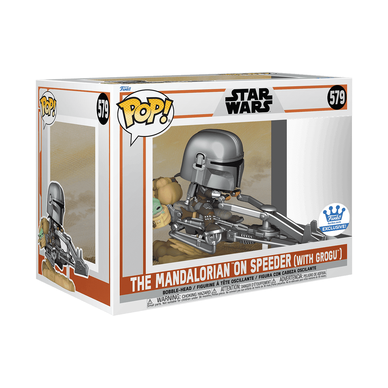 Buy Pop! Rides Deluxe The Mandalorian on Speeder (with Grogu) at Funko.