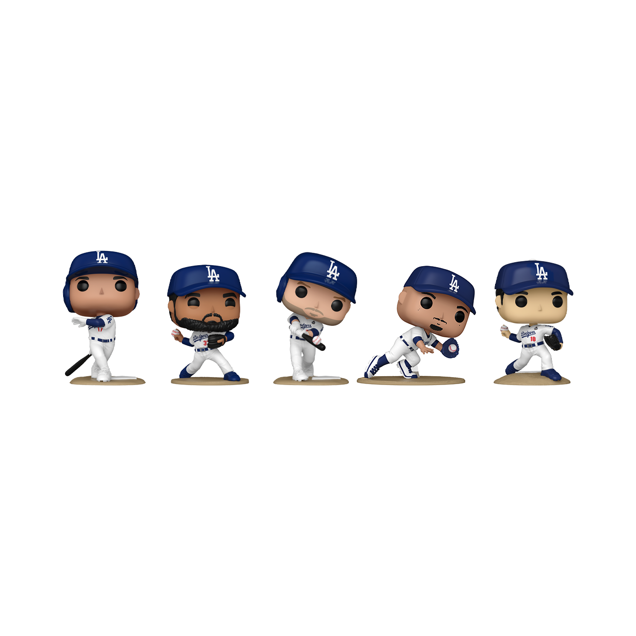 Pop! Los Angeles Dodgers 2024 MLB World Series Champions 5-Pack