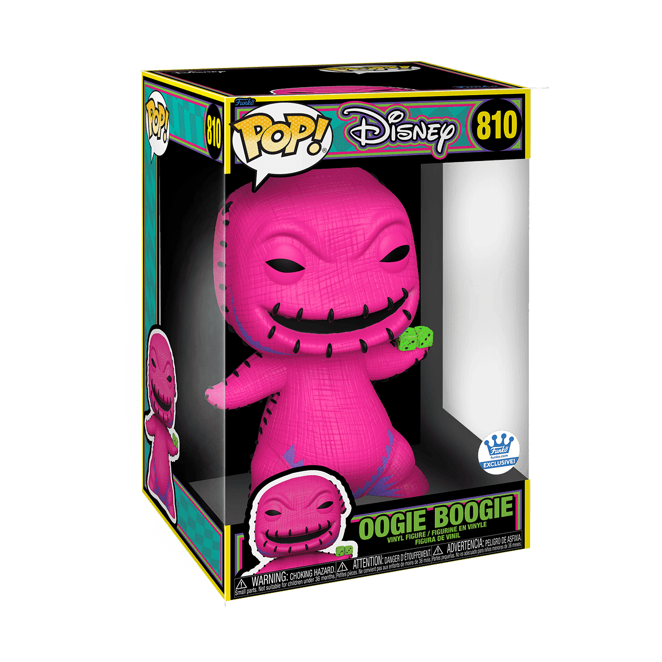 Buy Pop! Jumbo Oogie Boogie with Dice (Black Light) at Funko.