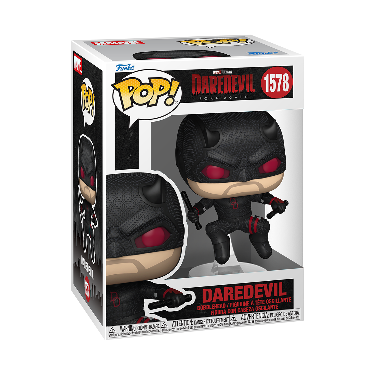 Pop! Daredevil (Black Suit) (Born Again) | Funko