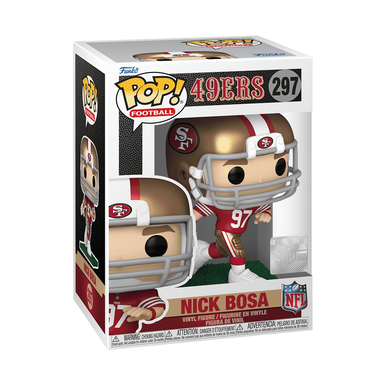 Pop! Nick Bosa (Running) (Red & Gold Uniform)