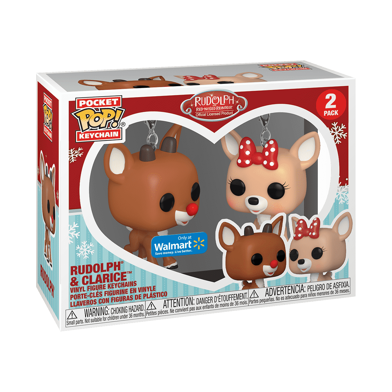 Buy Pop! Keychain Rudolph & Clarice 2-Pack at Funko.