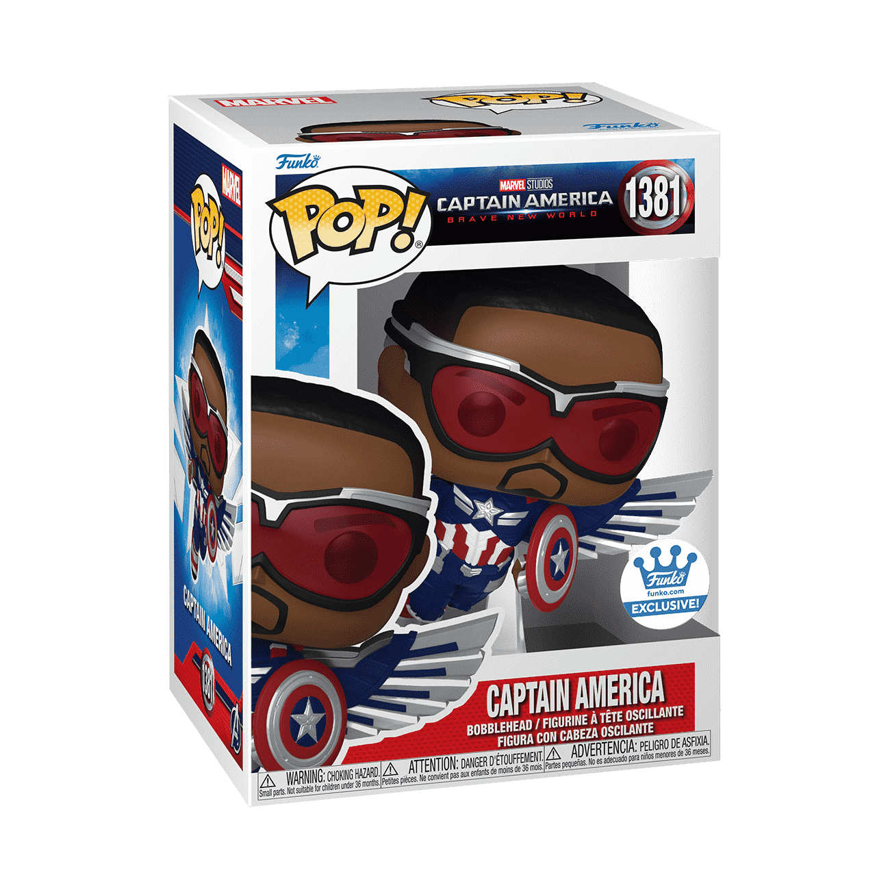 Pop! Captain America (Sam Wilson) (Flying) | Funko