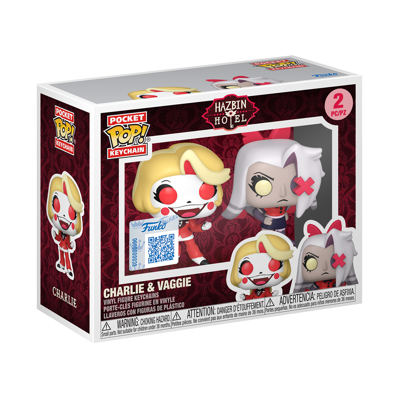 Pop! Keychain Charlie & Vaggie 2-Pack | Funko