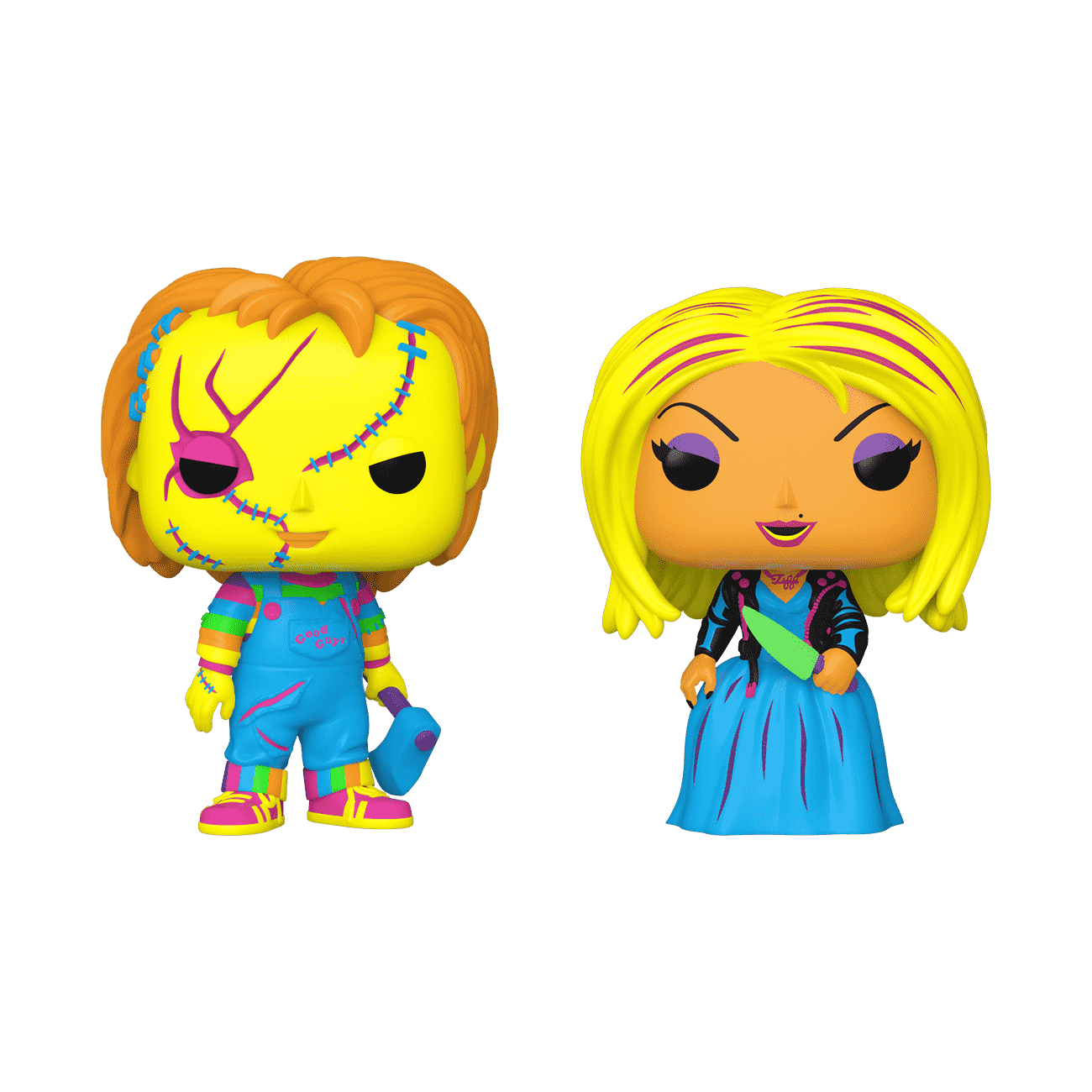 Pop! Chucky & Tiffany (Black Light) 2-Pack