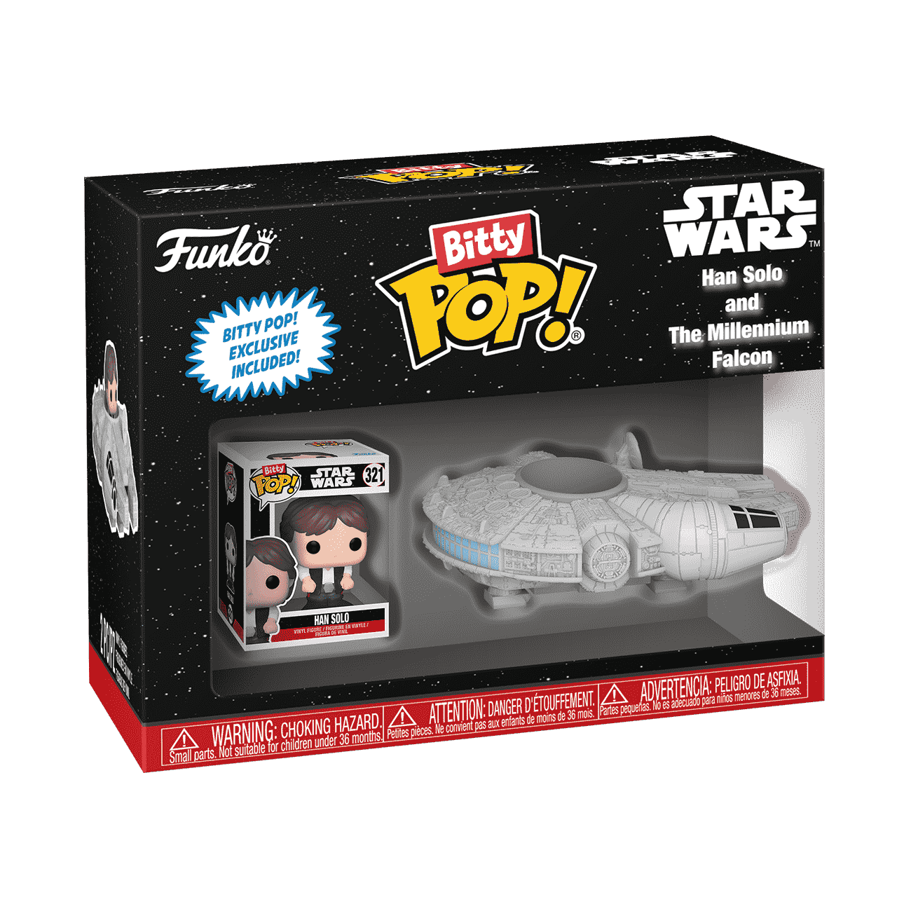 Buy Bitty Pop! Rides Han Solo and The Millennium Falcon at Funko.