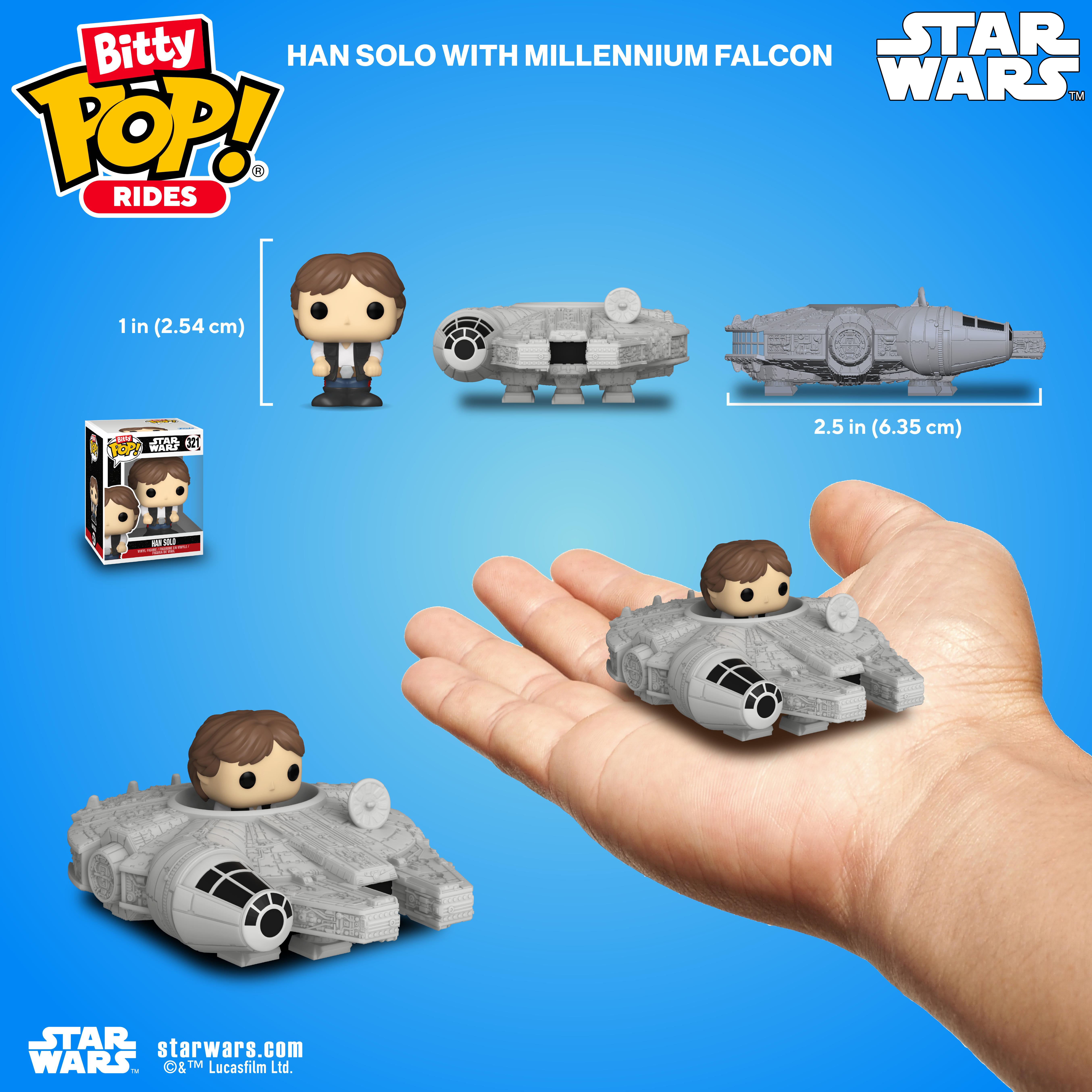 Bitty Pop! Rides Han Solo and The Millennium Falcon