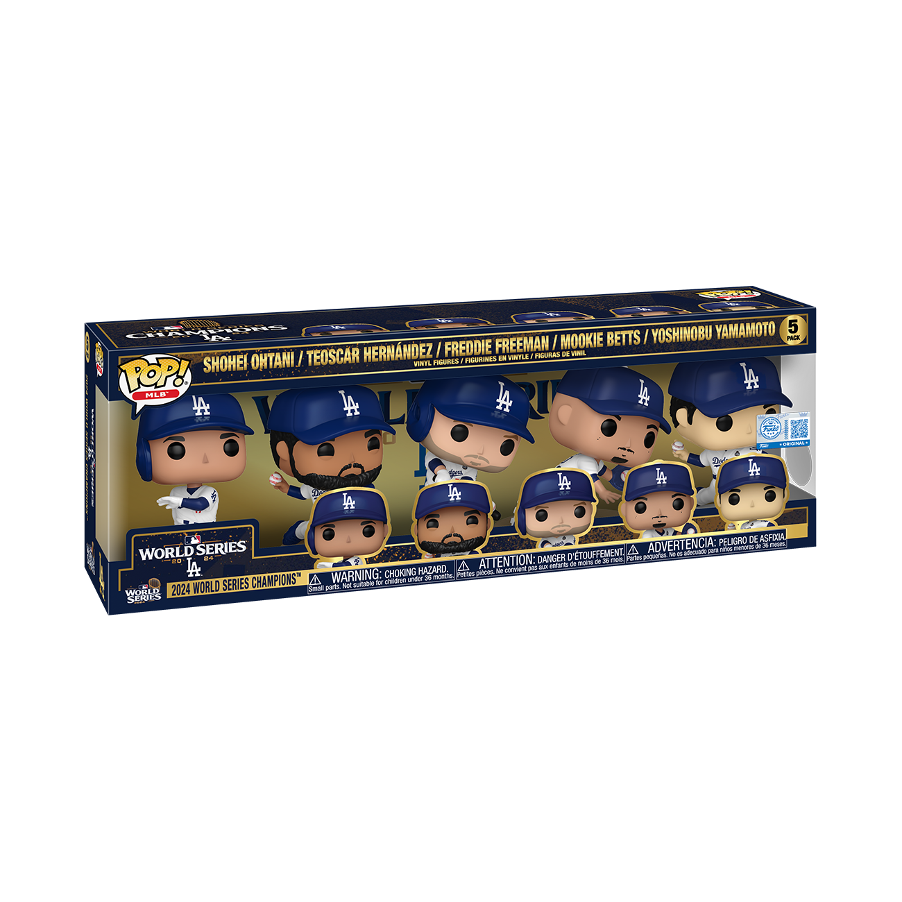 Pop! Los Angeles Dodgers 2024 MLB World Series Champions 5-Pack