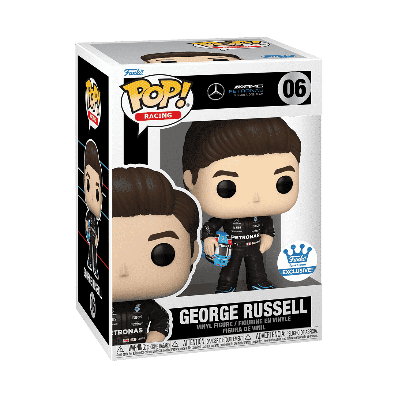 Pop! George Russell with Helmet