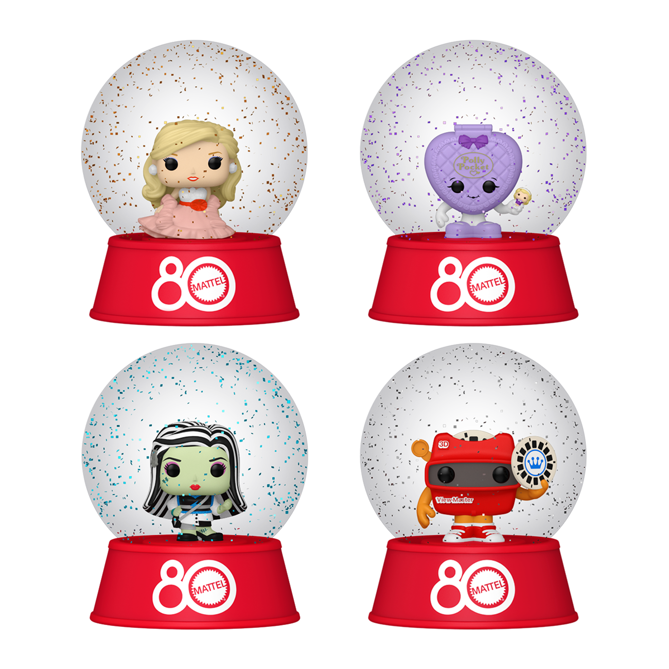 Retro Toys (Mattel 80th) Snow Globes | Funko