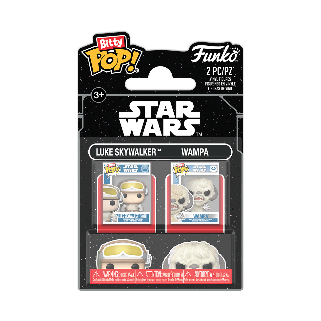 Bitty Pop! Luke Skywalker & Wampa 2-Pack | Funko